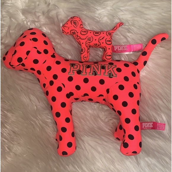 PINK Victoria's Secret | Other | Giant Pink Dog And Ultra Mini Dog ...